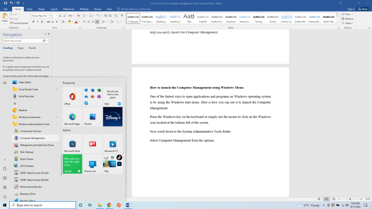 How to launch computer management from the command line - TechFlog