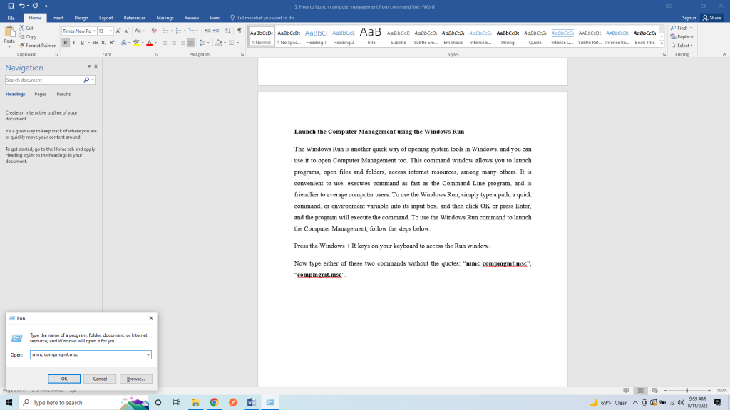 How to launch computer management from the command line - TechFlog