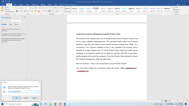 How to launch computer management from the command line - TechFlog